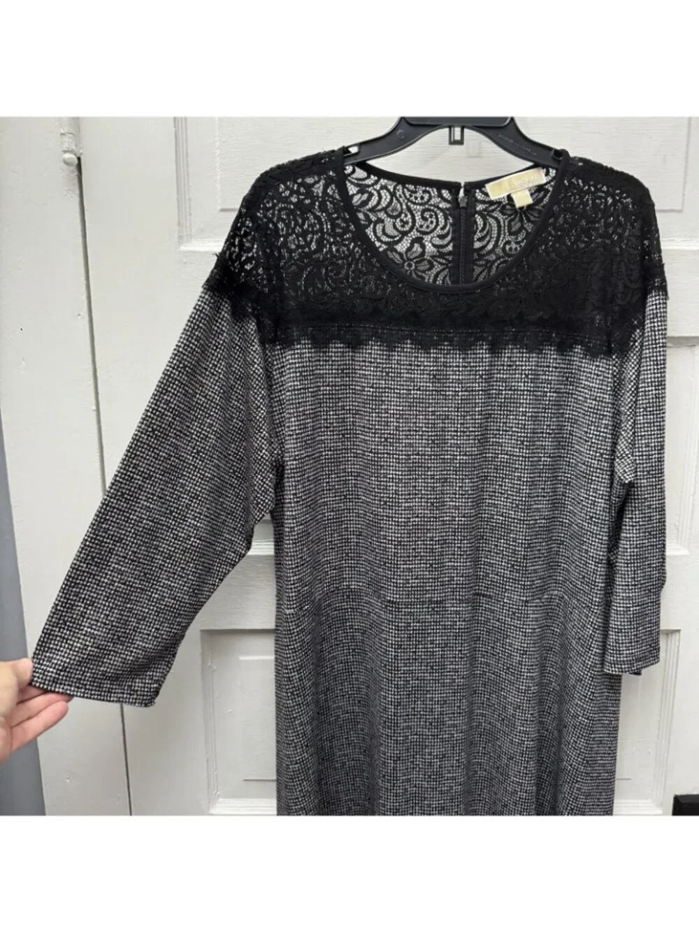 Michael Kors | Dresses | Michael Kors Womens 3x Houndstooth Dress Black ...